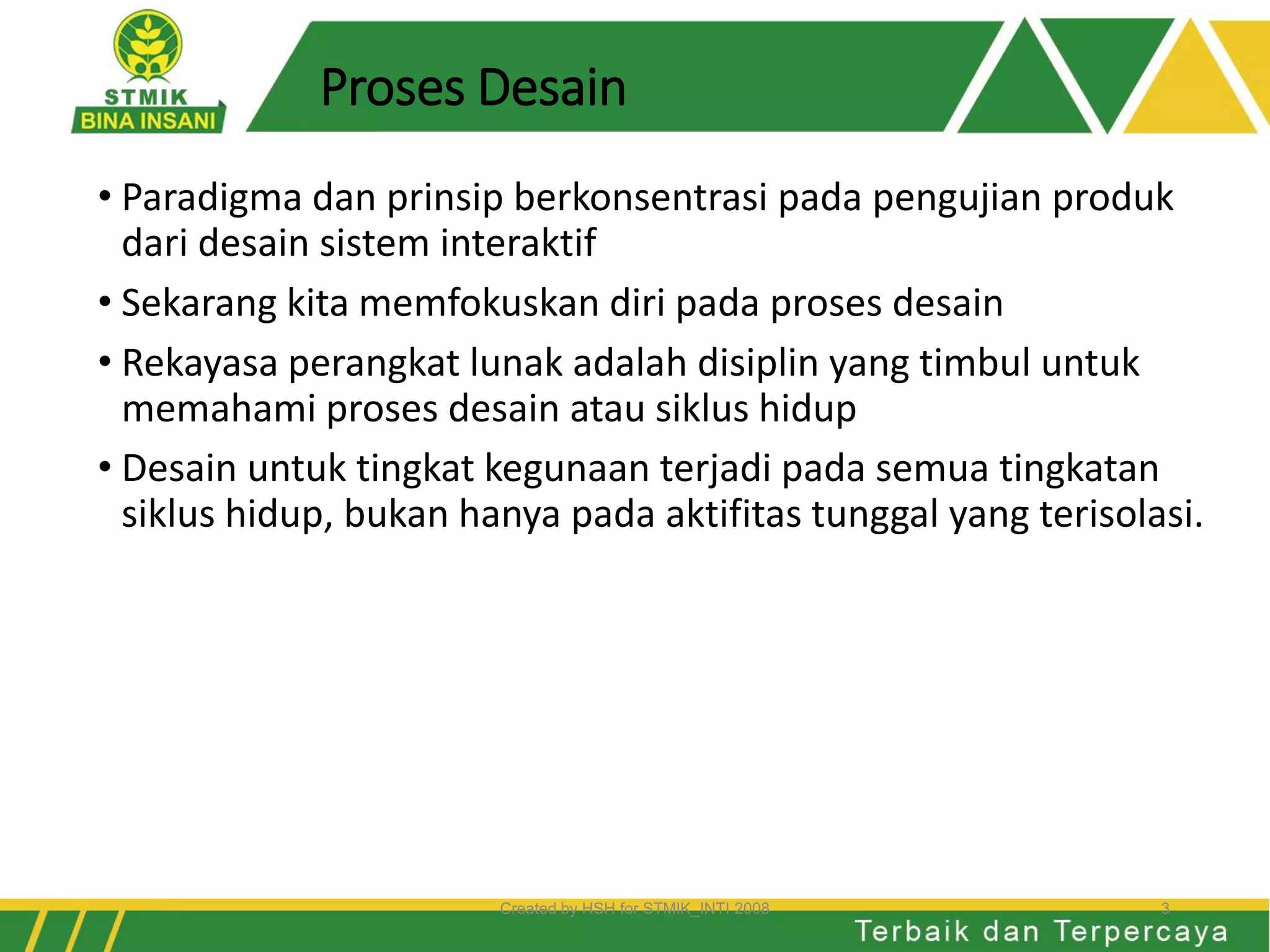 Pertemuan 10 Proses Desain | PPT