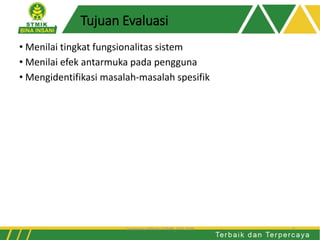 Pertemuan 14 Teknik Evaluasi | PPT