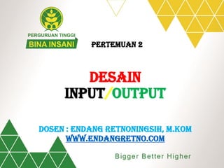Pertemuan 2 Desain I/O | PDF