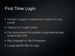 Using Sakai with Multiple Locales | PPT