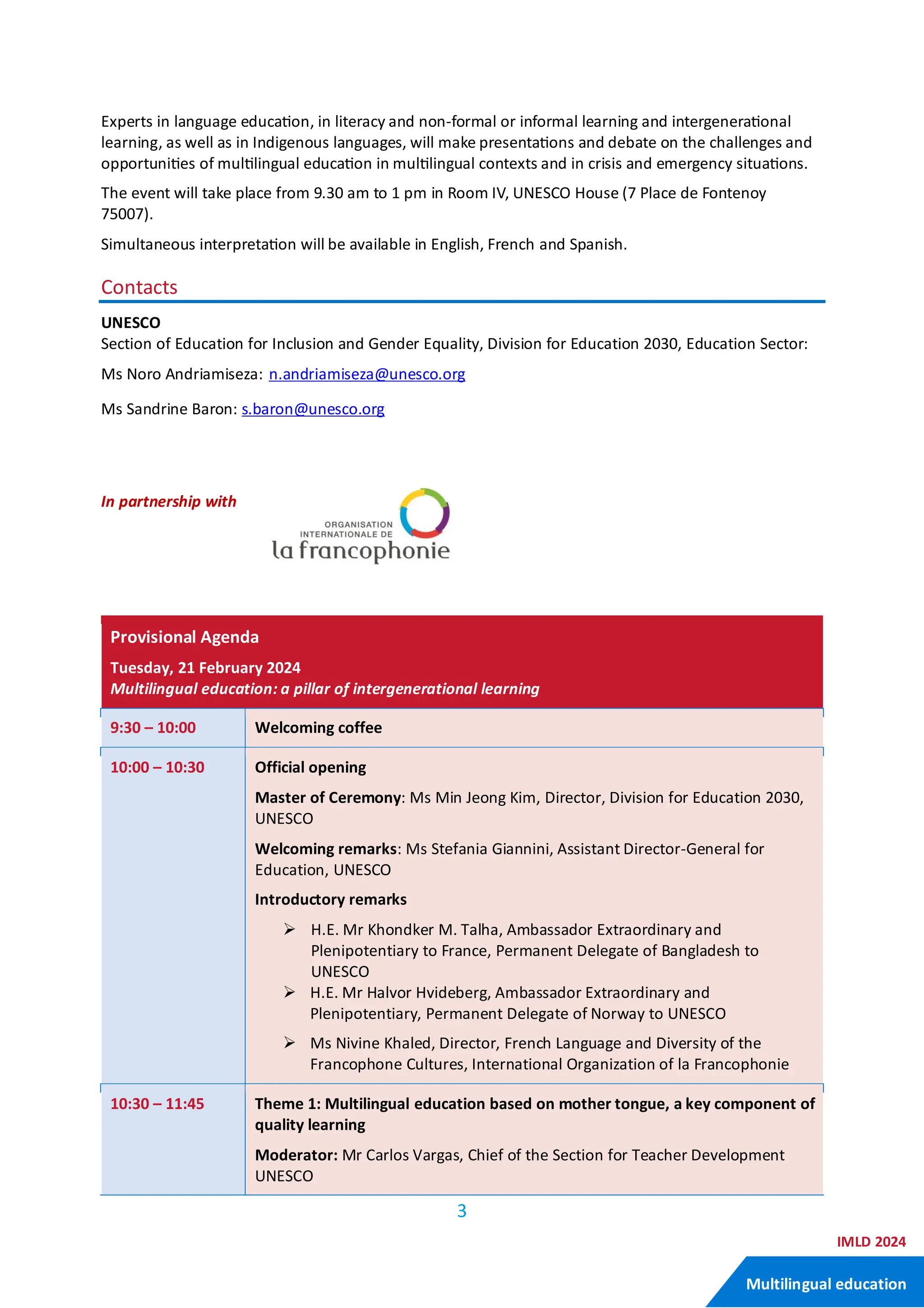 Multilingual Education, a pillar for inter-generational learning. | PDF