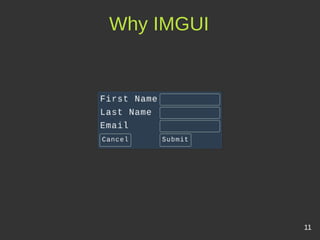 Implementing imgui | PPT