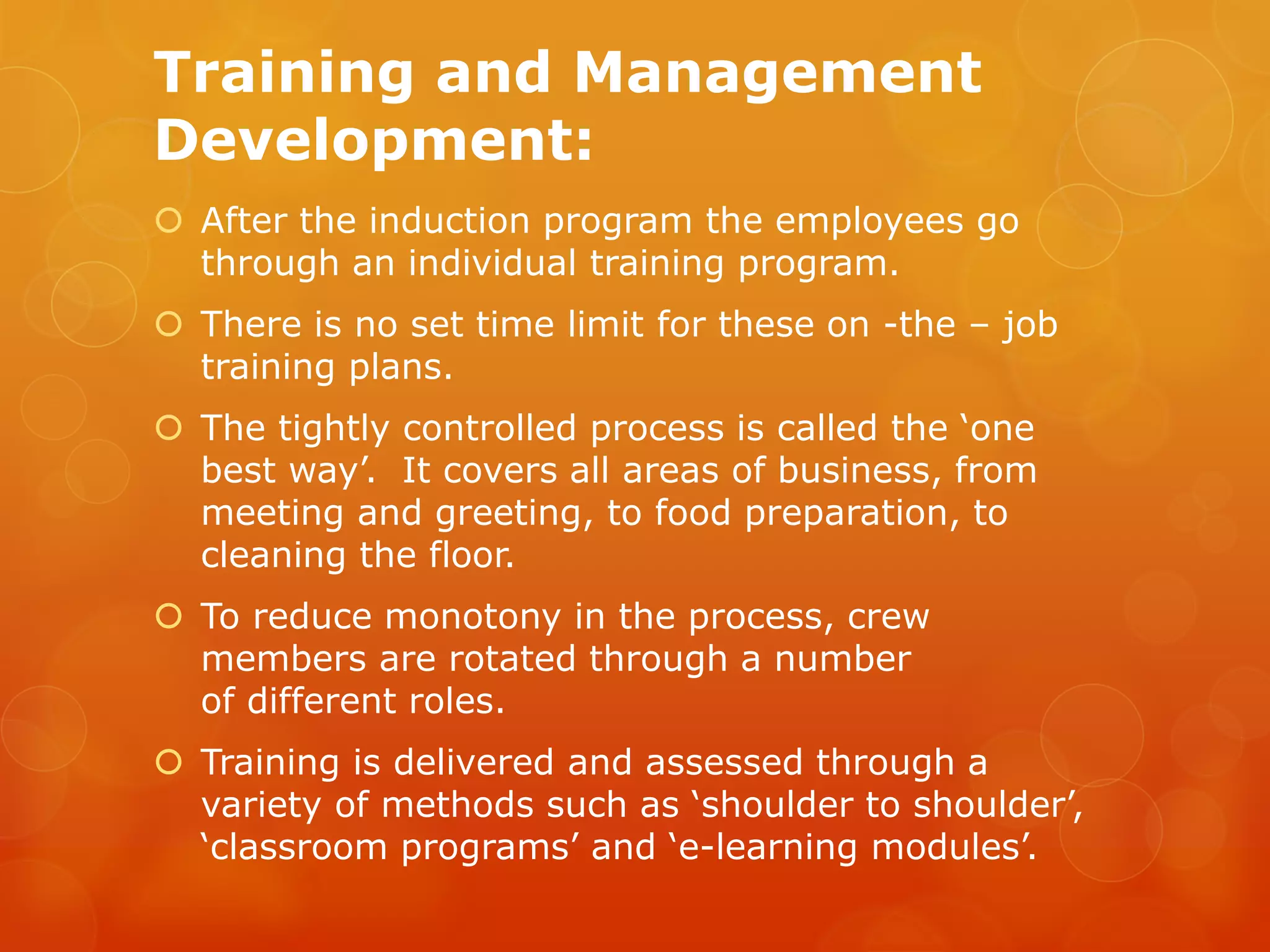 McDonalds Training and Development | PPTX
