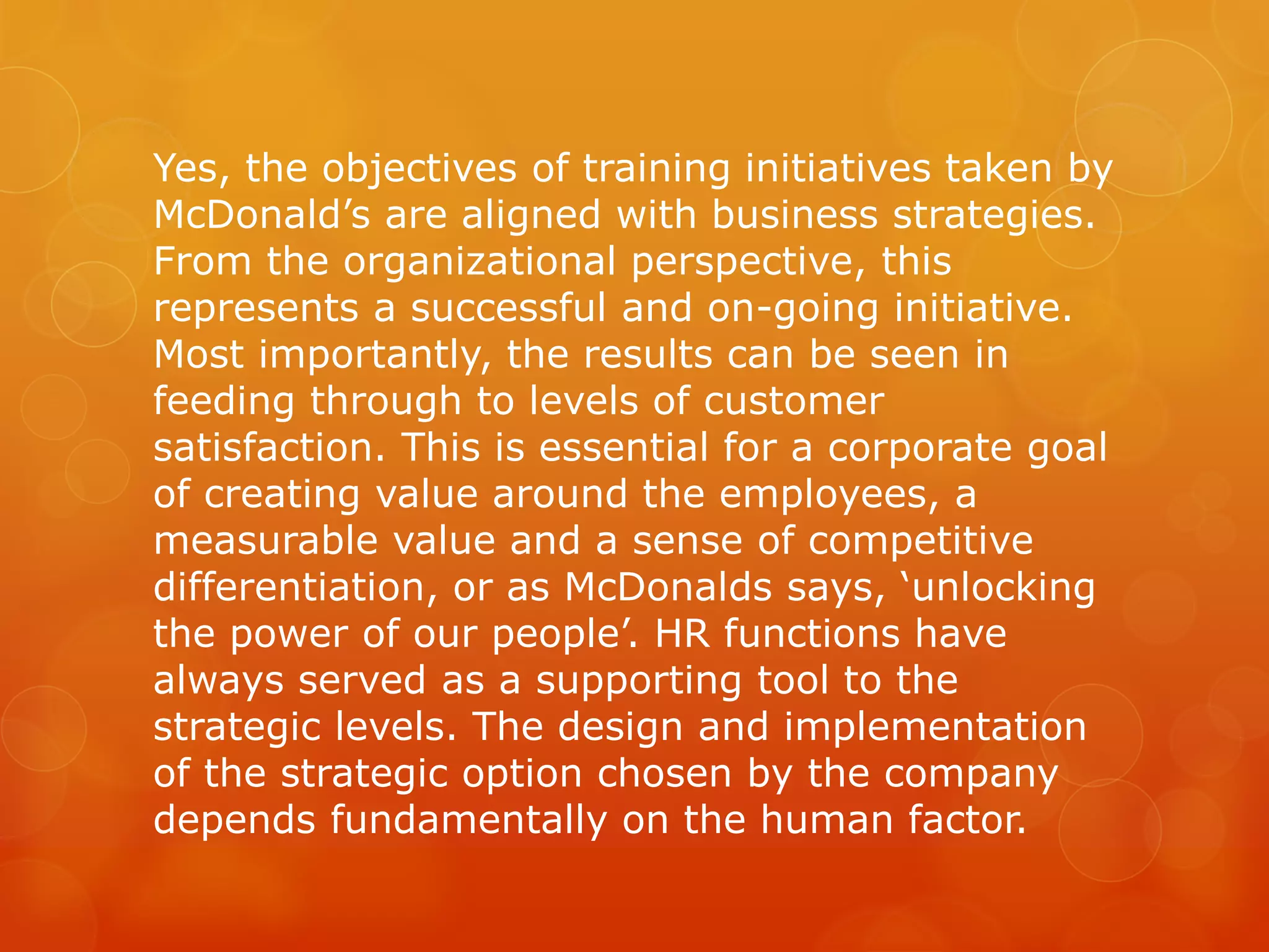 McDonalds Training and Development | PPTX