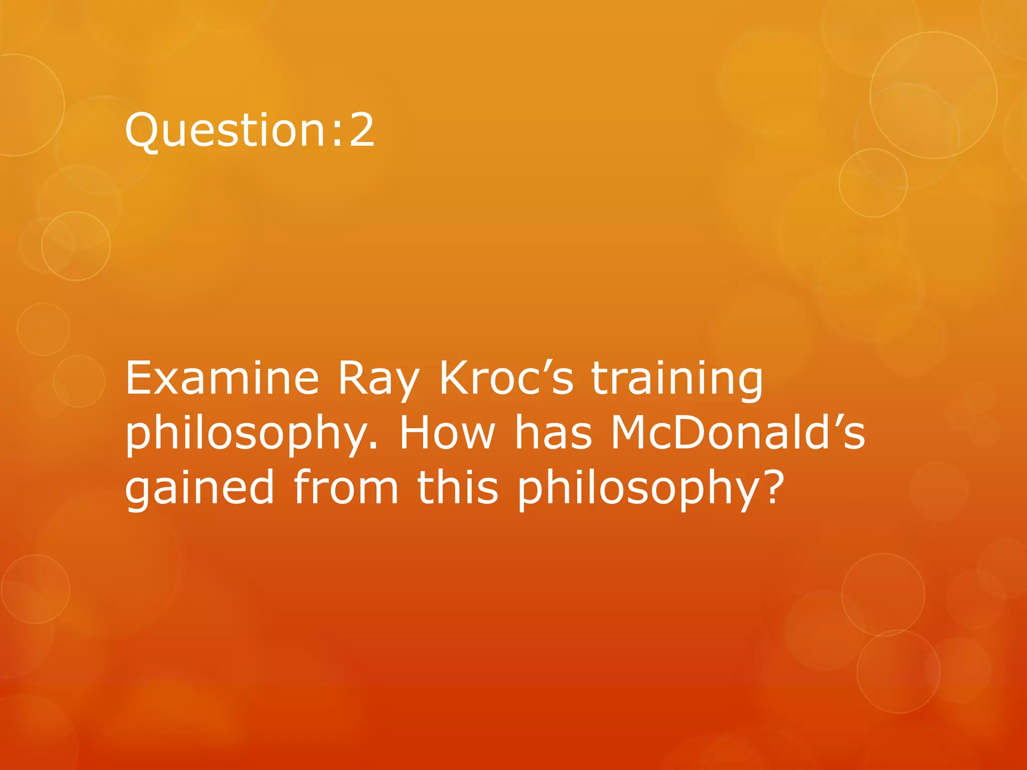 McDonalds Training and Development | PPTX