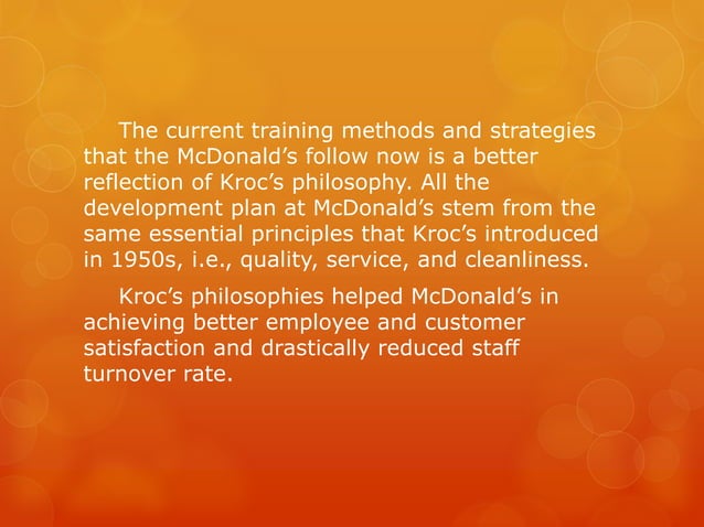 McDonalds Training and Development | PPTX
