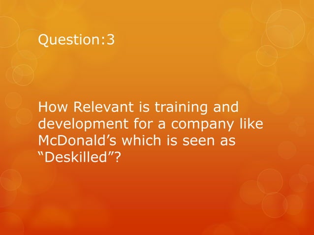 McDonalds Training and Development | PPTX