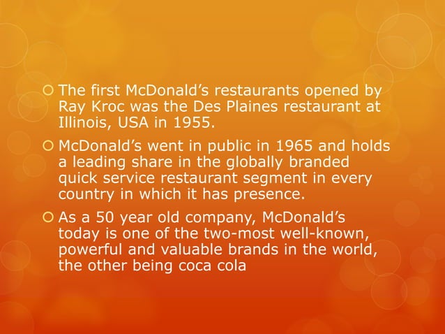 McDonalds Training and Development | PPTX