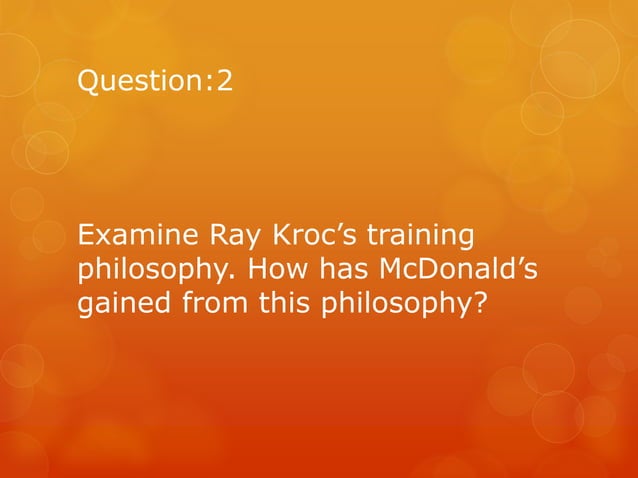 McDonalds Training and Development | PPTX