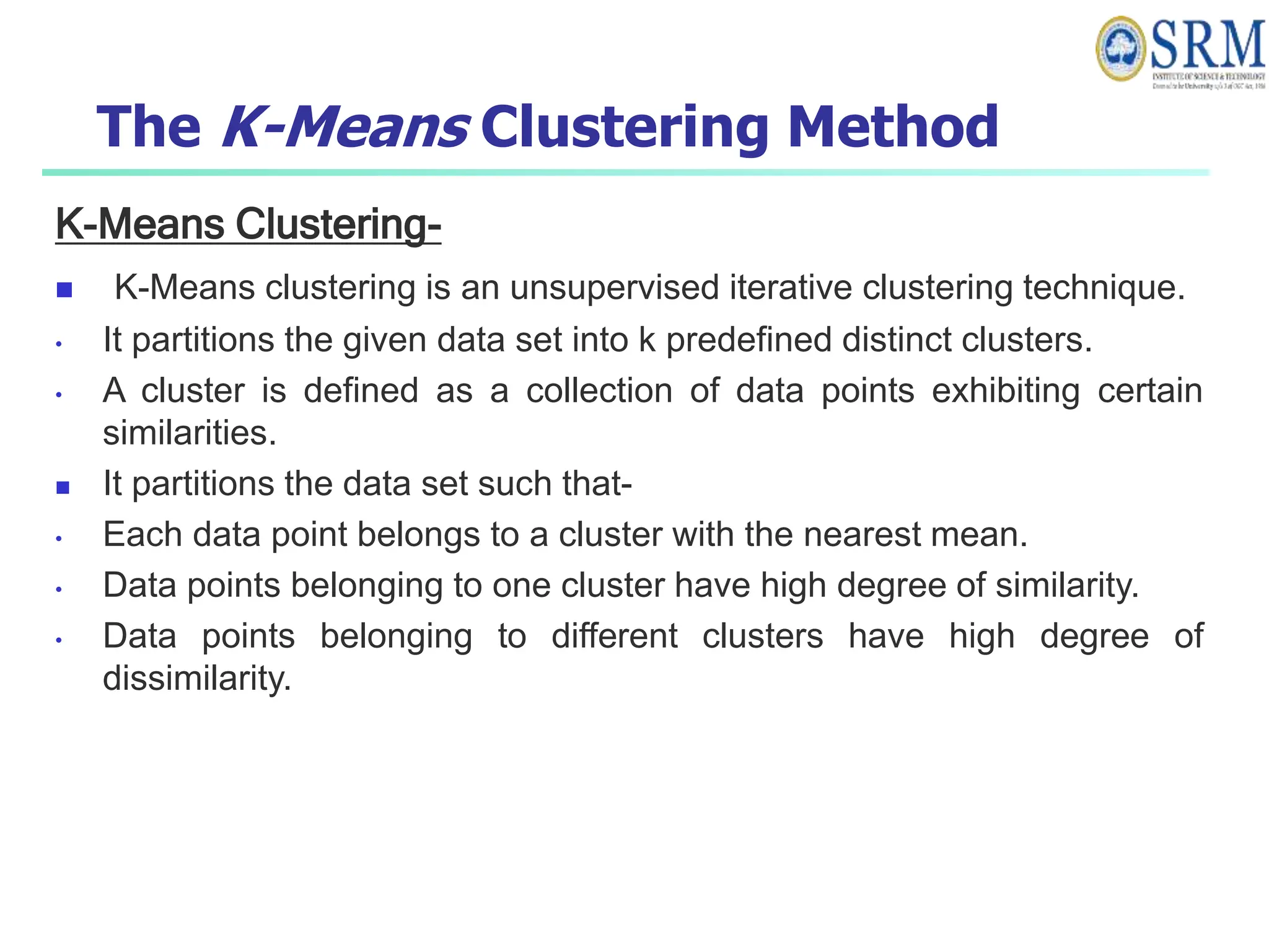 Unsupervised Learning Algorithms And Assumptions Ppt