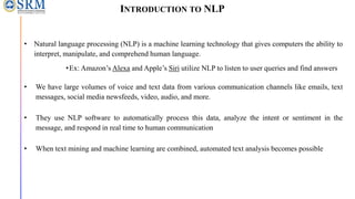 INTRODUCTION TO Natural language processing | PDF