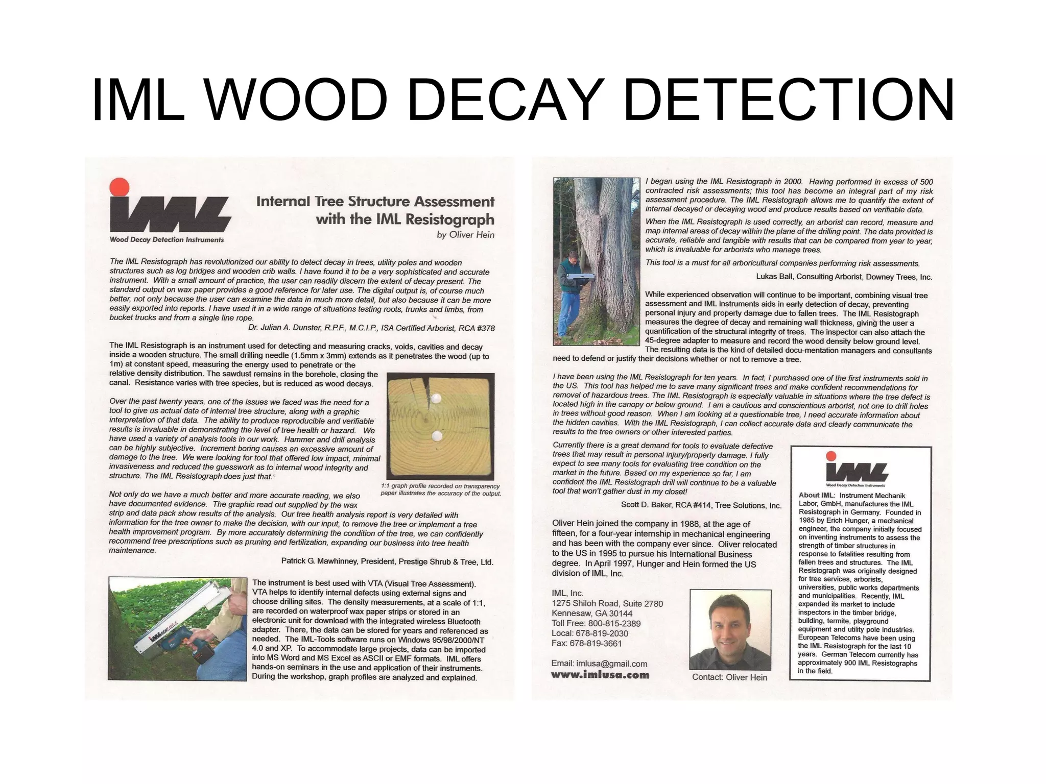 Iml Wood Decay Detection | PPT