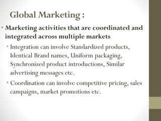 Global marketing management | PPTX