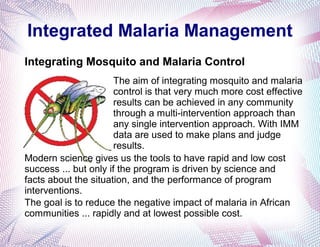 Integrated Malaria Management | ODP