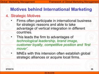 Imm unit-01 (framework of global marketing management) | PPT
