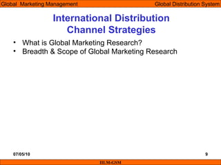 Imm unit-07 (global distribution system) | PPT