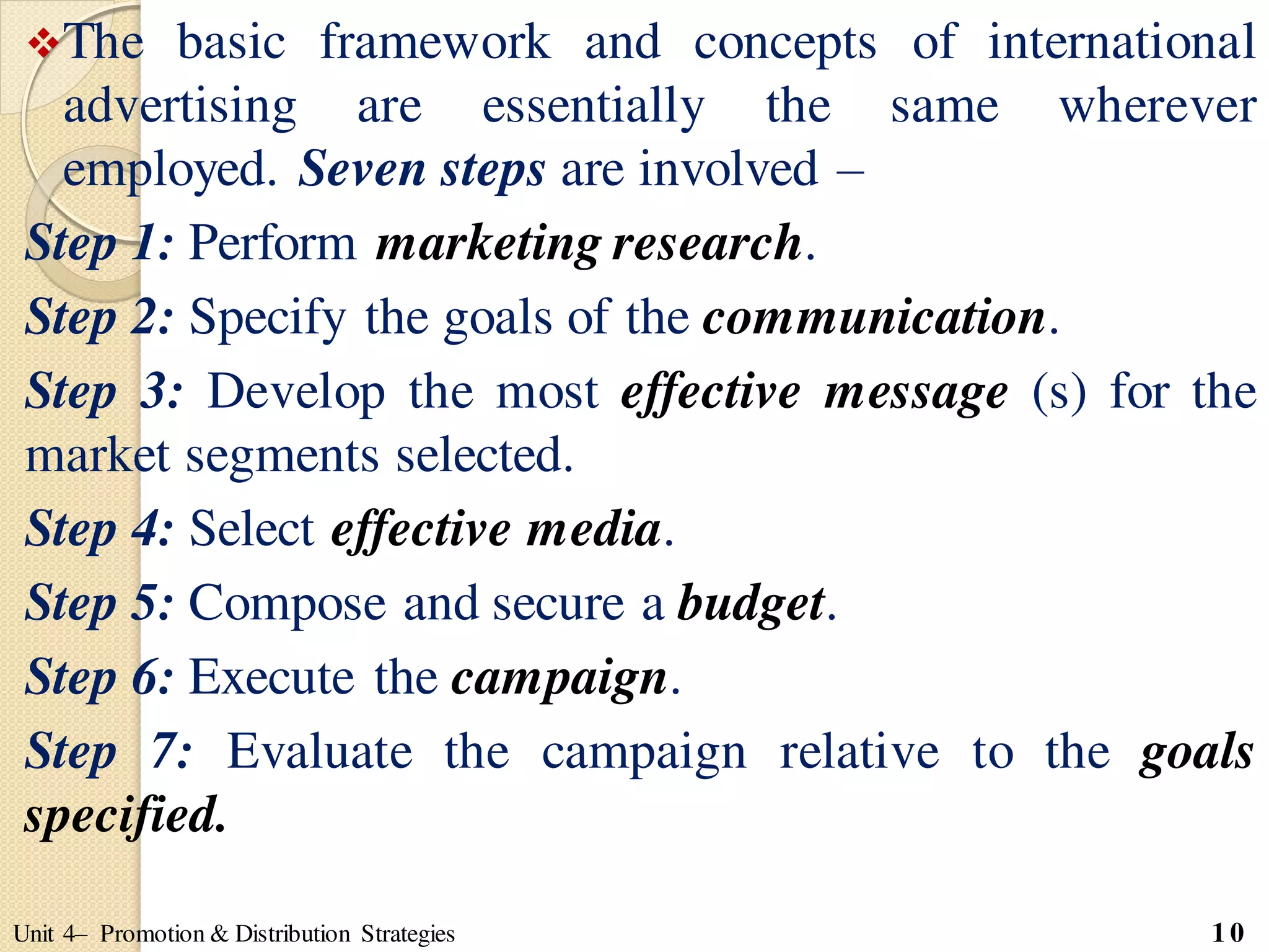 International Marketing Management - Promotion & Distribution Strategies | PDF