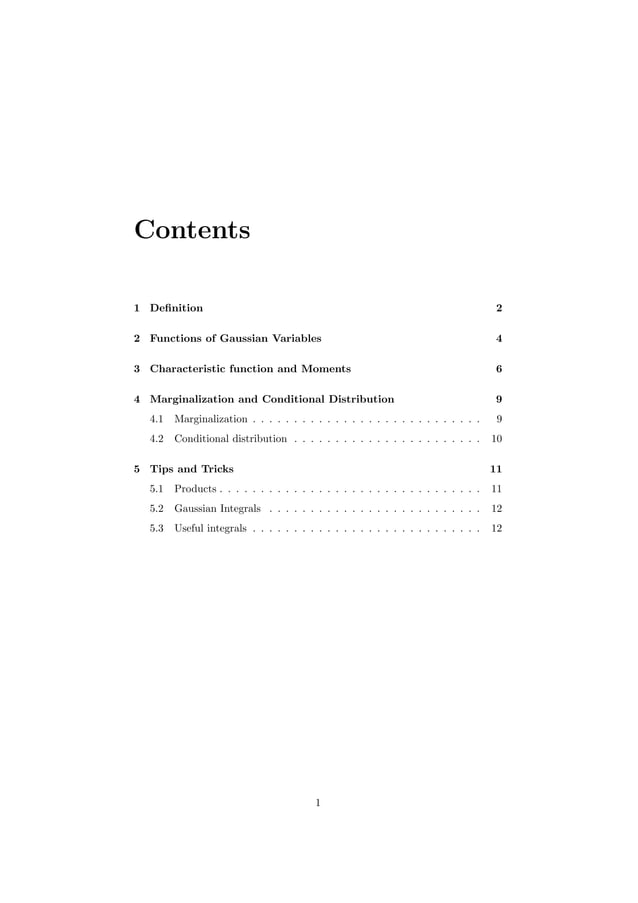 The Multivariate Gaussian Probability Distribution | PDF