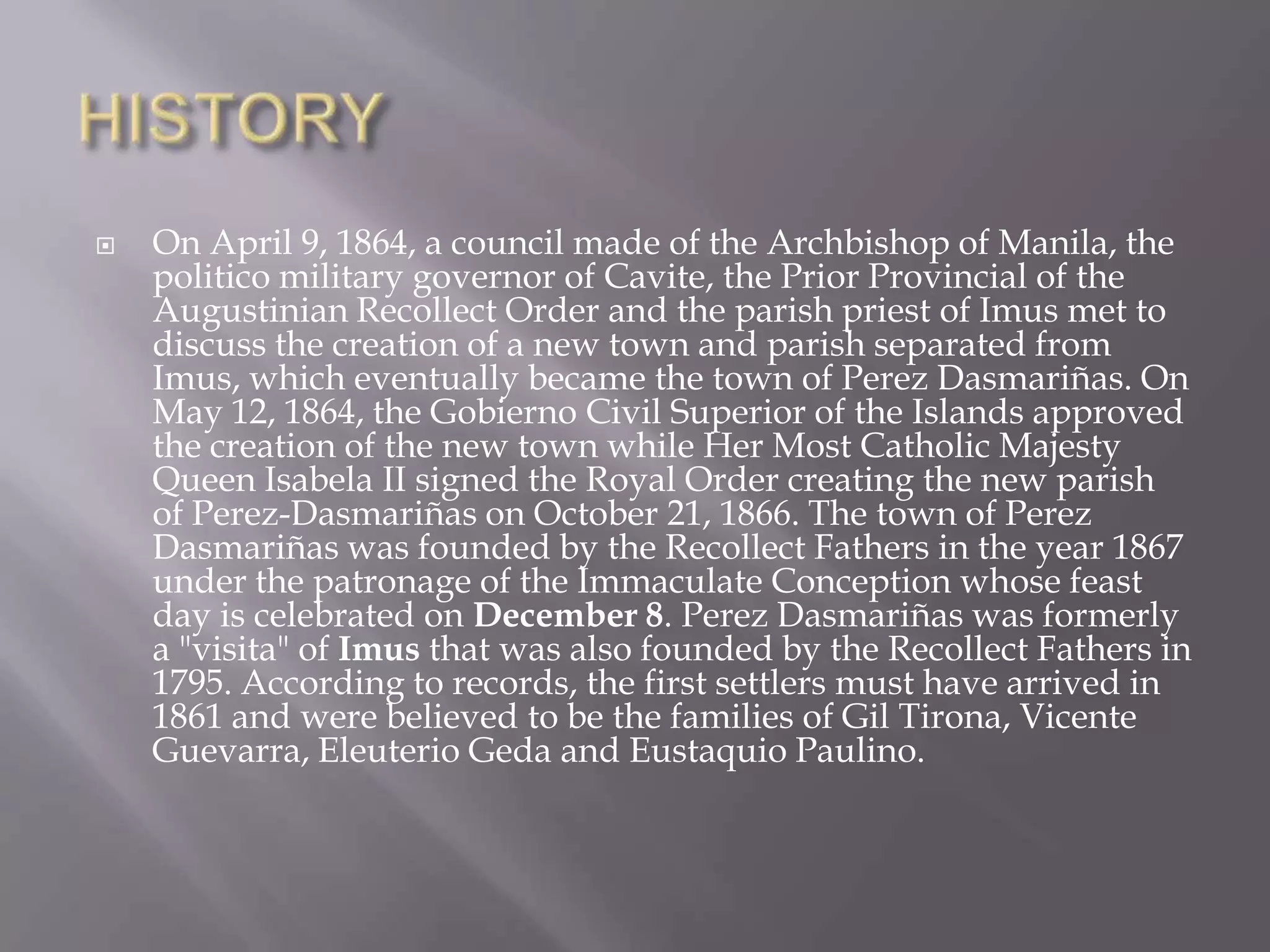 Immaculate conception church (dasmariñas, cavite) | PPTX