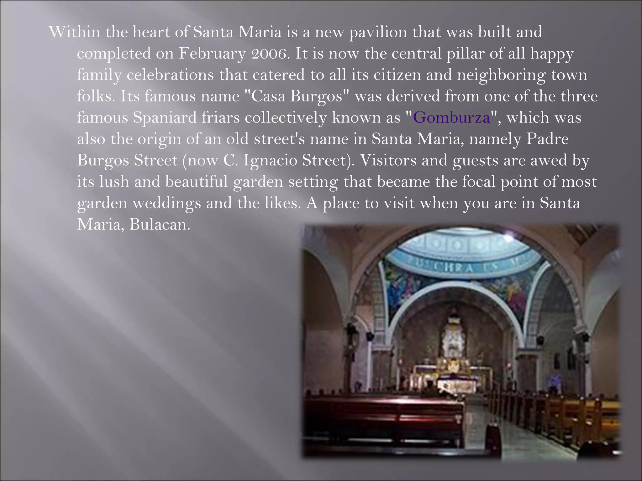 Immaculate conception church sta. maria, bulacan by patrice domingo | PPT