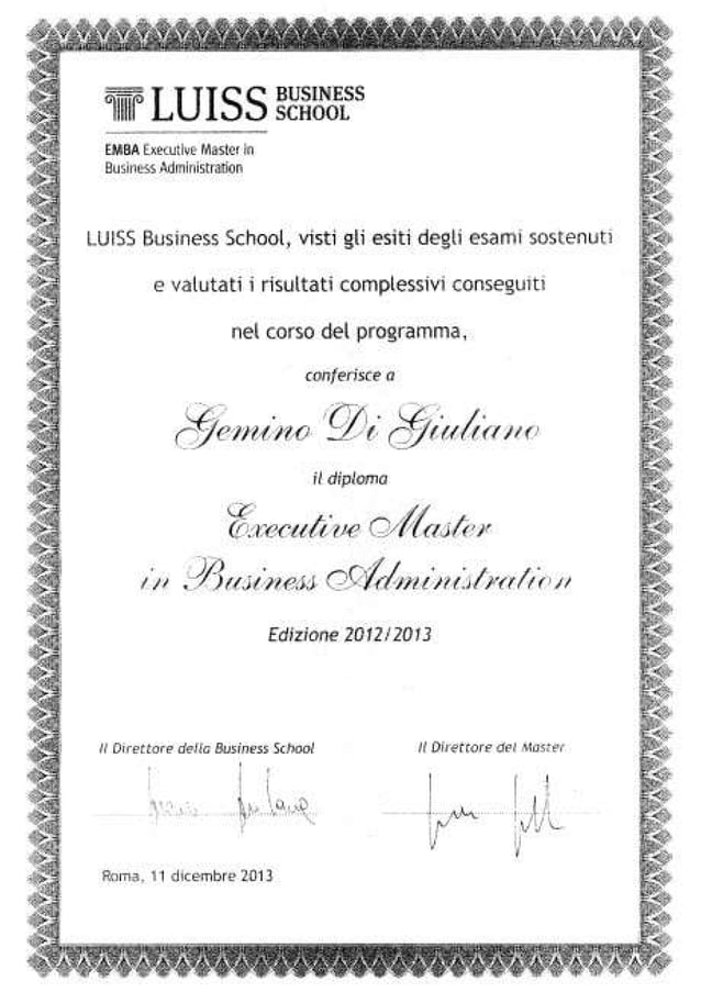 Executive MBA LUISS Business School | PDF