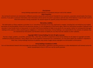 Immaj e brochure 2009 | PDF | Business | Business and Finance