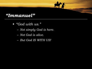 Immanuel - God With Us | PPTX