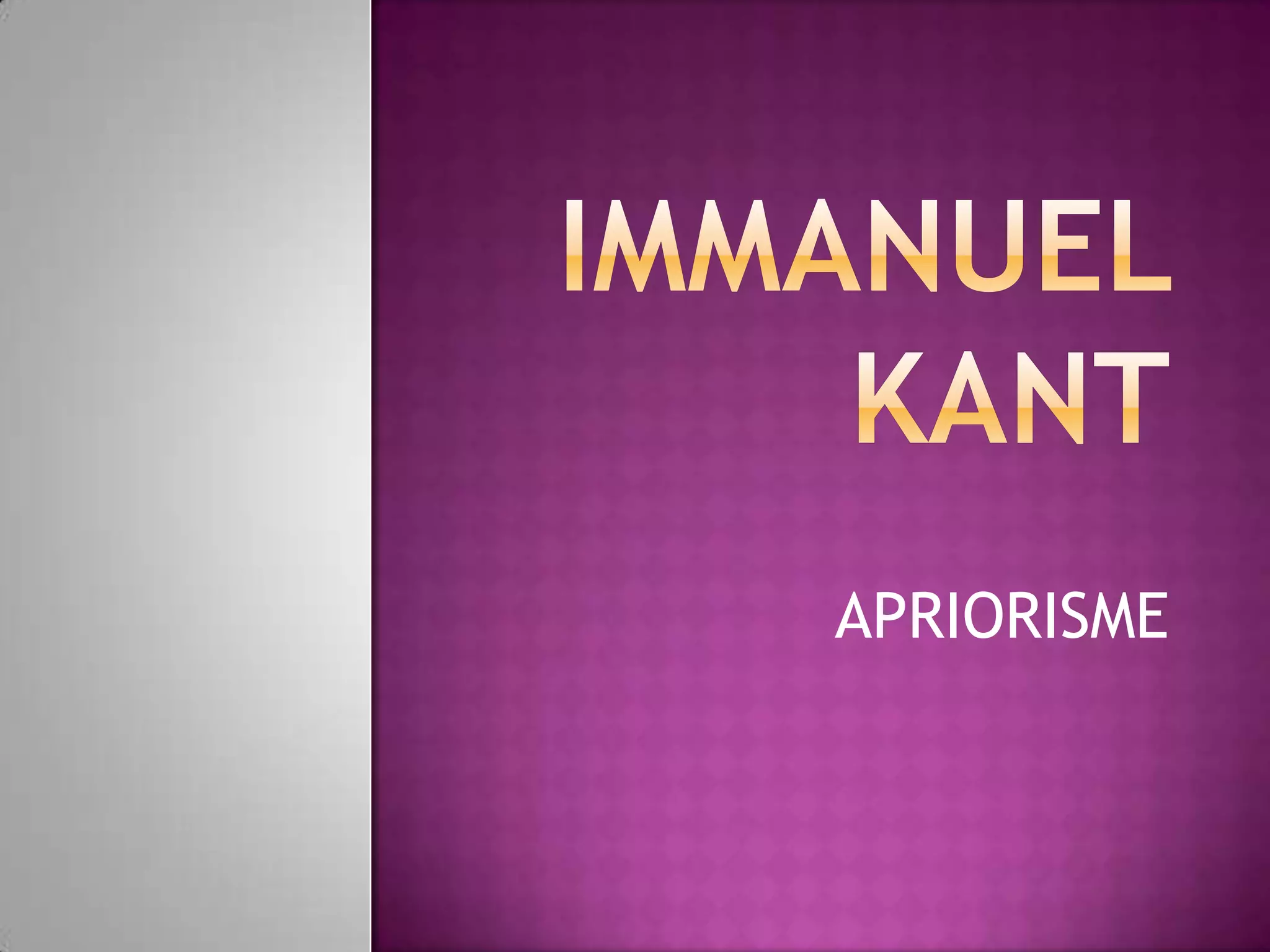Immanuel kant | PPTX