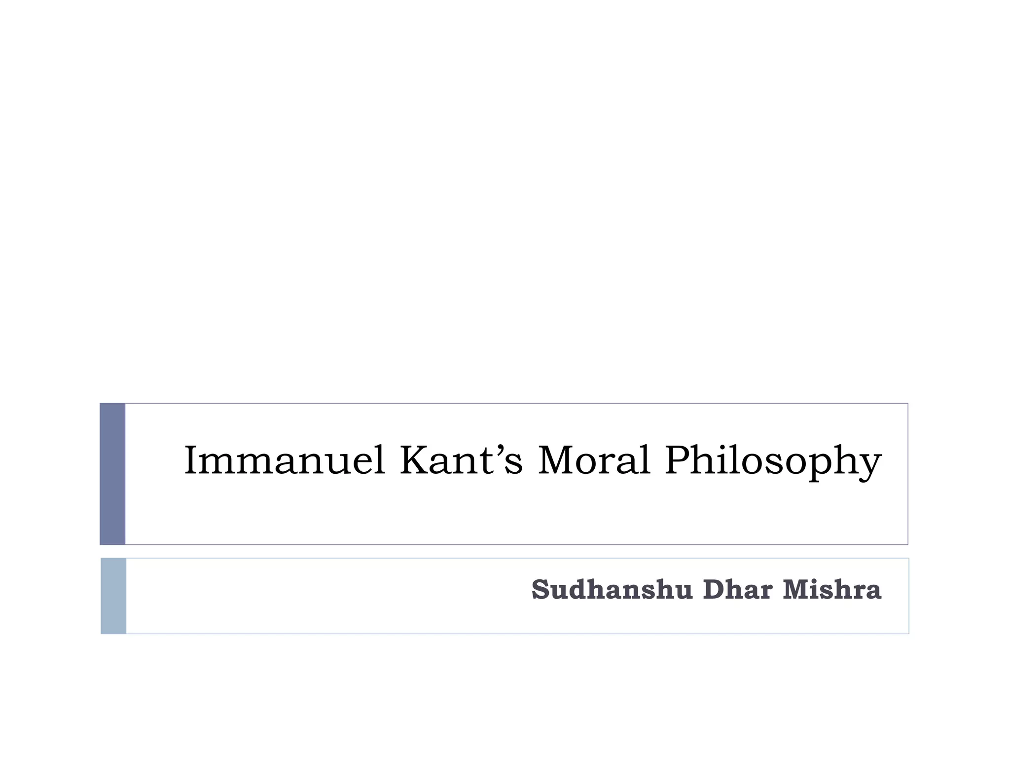 Immanuel kant | PPTX