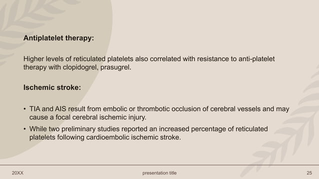 Immature platelet fraction (IPF)(Reticulated Platelets) | PPTX | Blood ...