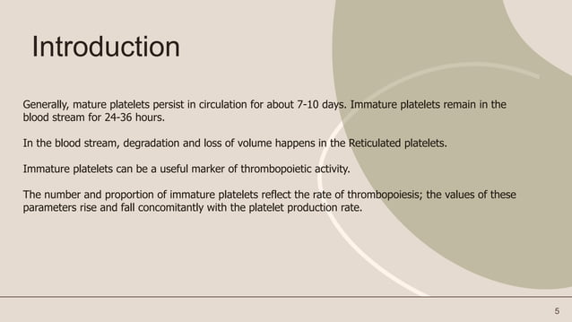 Immature platelet fraction (IPF)(Reticulated Platelets) | PPTX | Blood ...