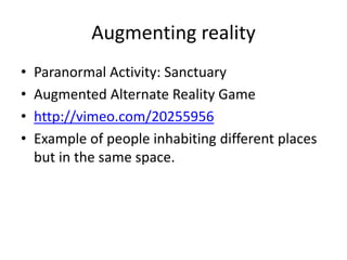Immediacy, immersion and immersiveness in augmented reality pt2 | PPTX ...