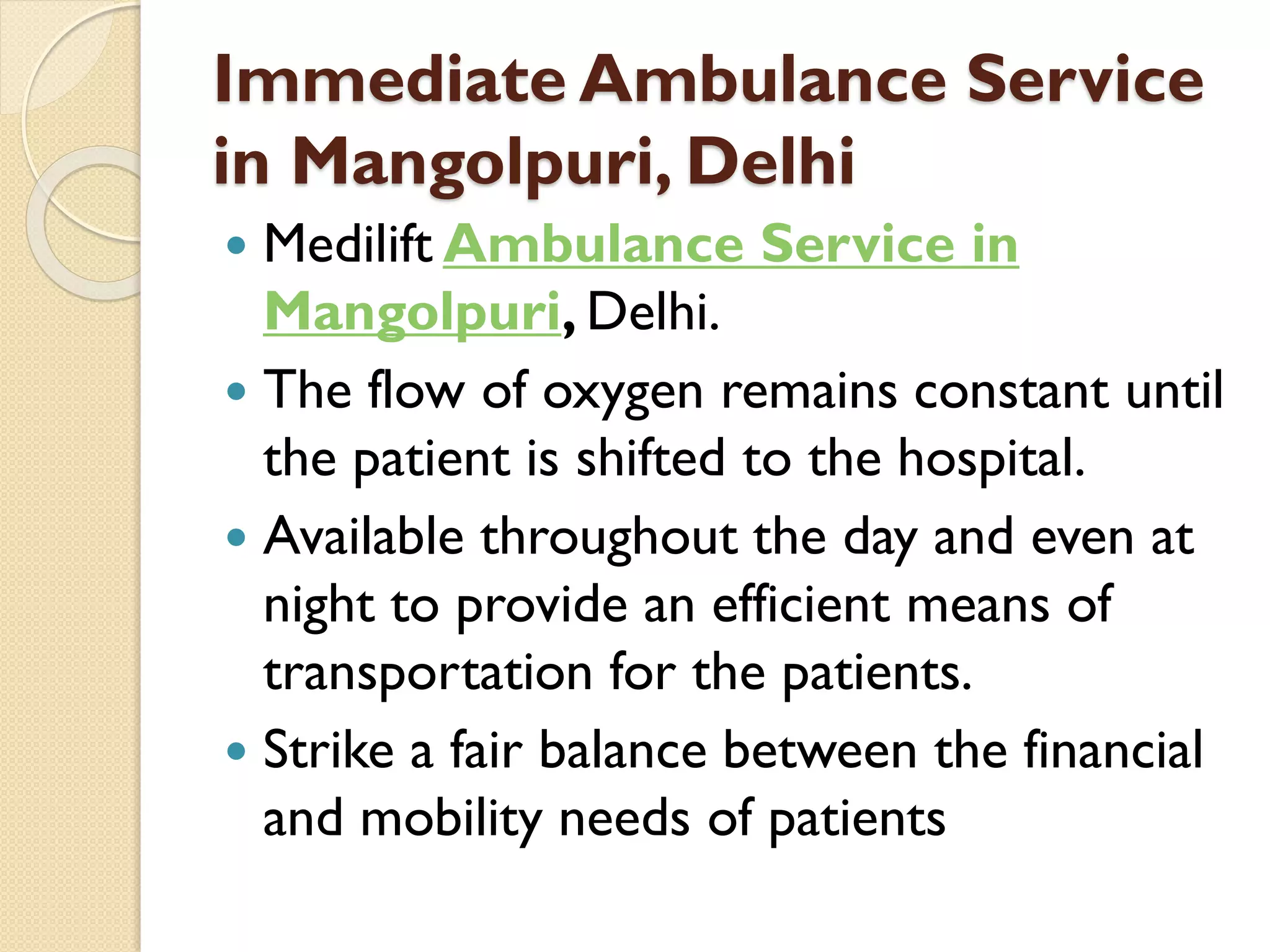 Immediate Ambulance Service in Mangolpuri, Delhi.pdf