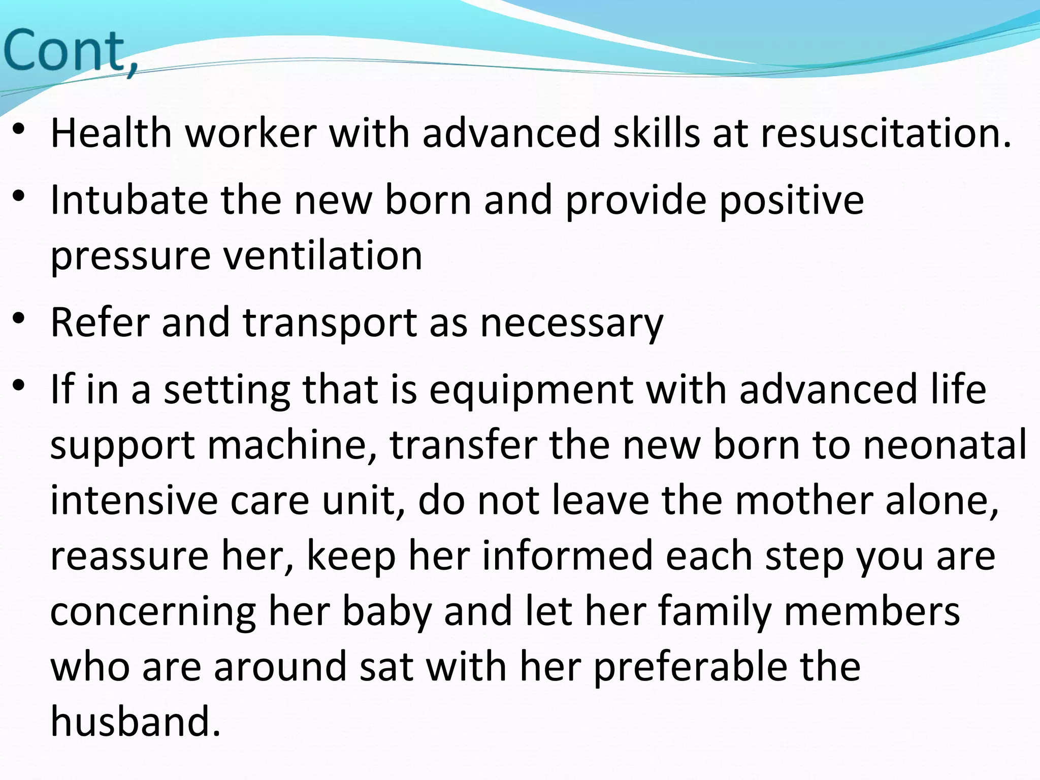 Immediate care for the new borns | PPT