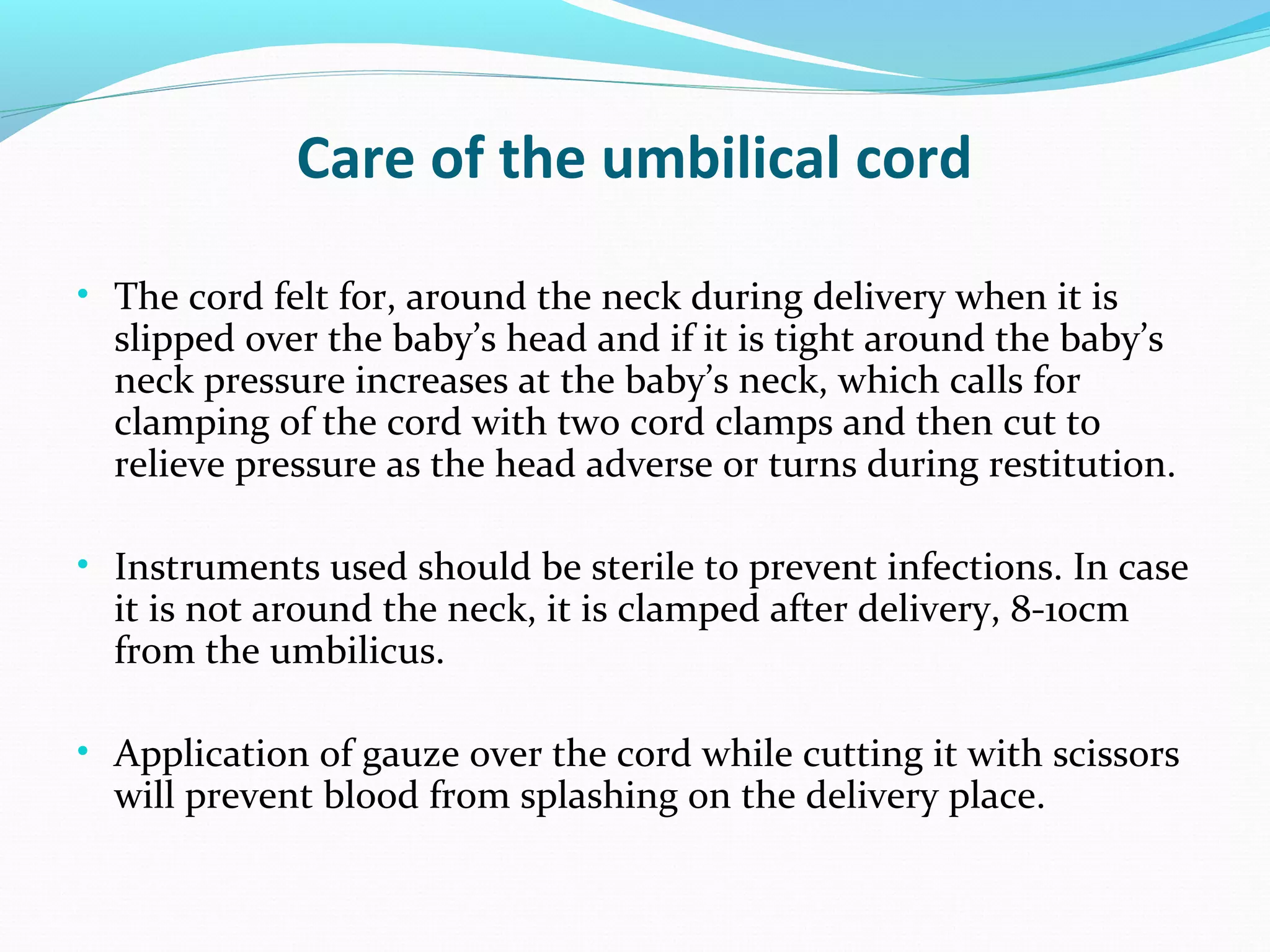 Immediate care for the new borns | PPT