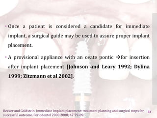 Immediate implants | PPTX