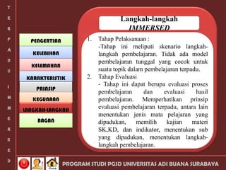 ppt pembelajaran terpadu model Immersed | PPTX