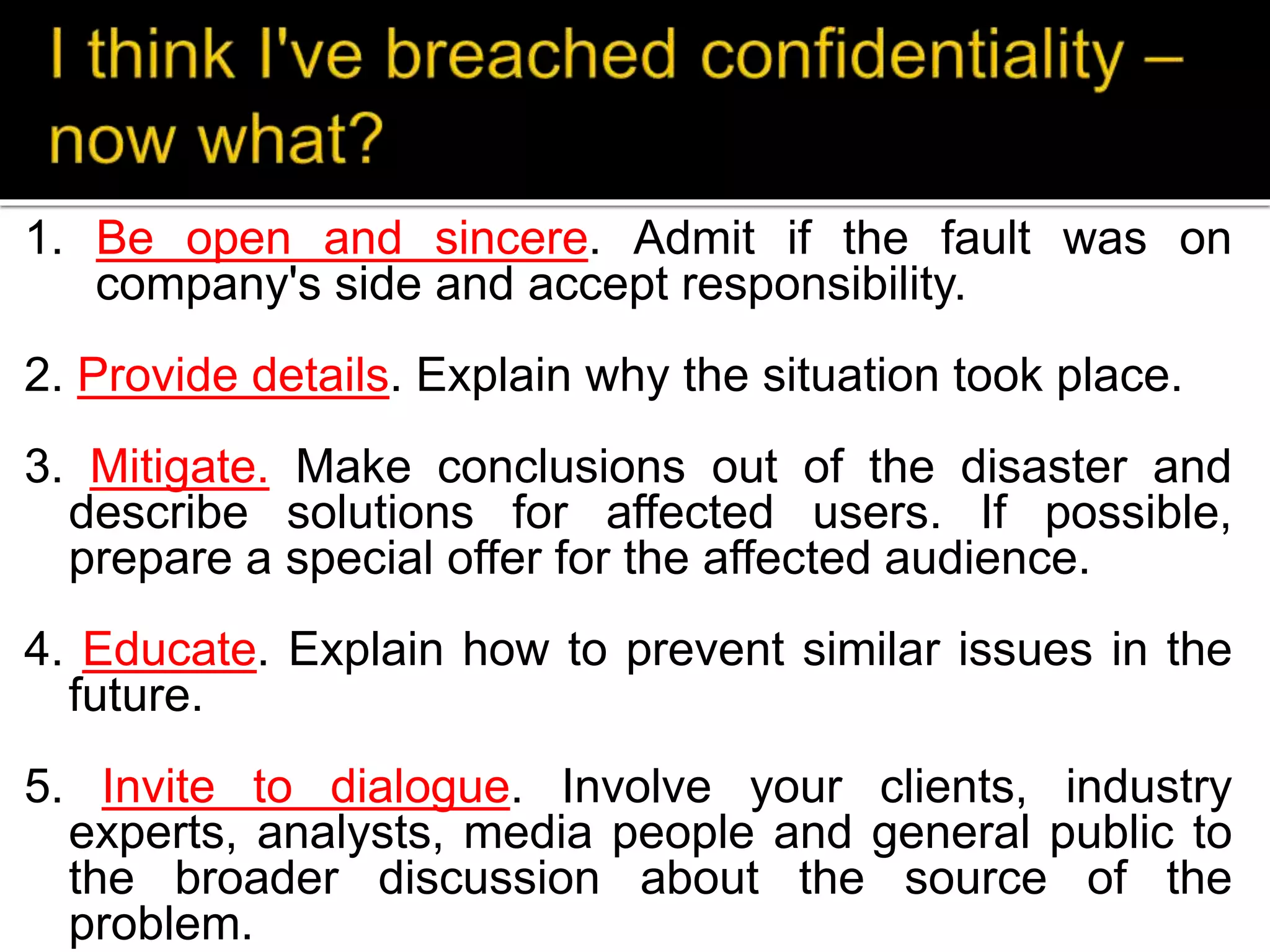 confidentiality in the workplace | PPTX
