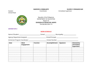 Immersion-Forms-2023.docx for work immersion | PPT