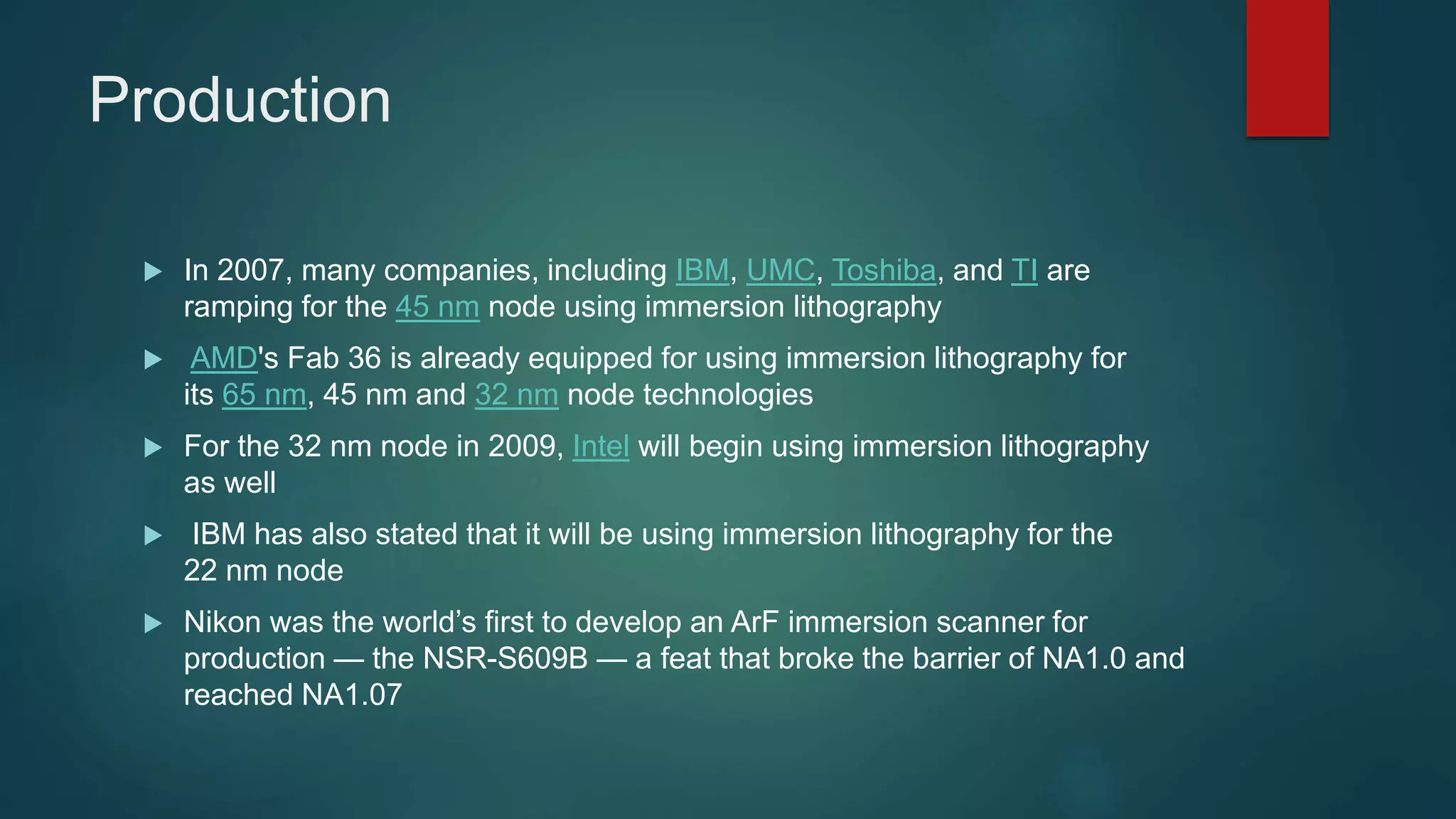 Immersion lithography | PPTX