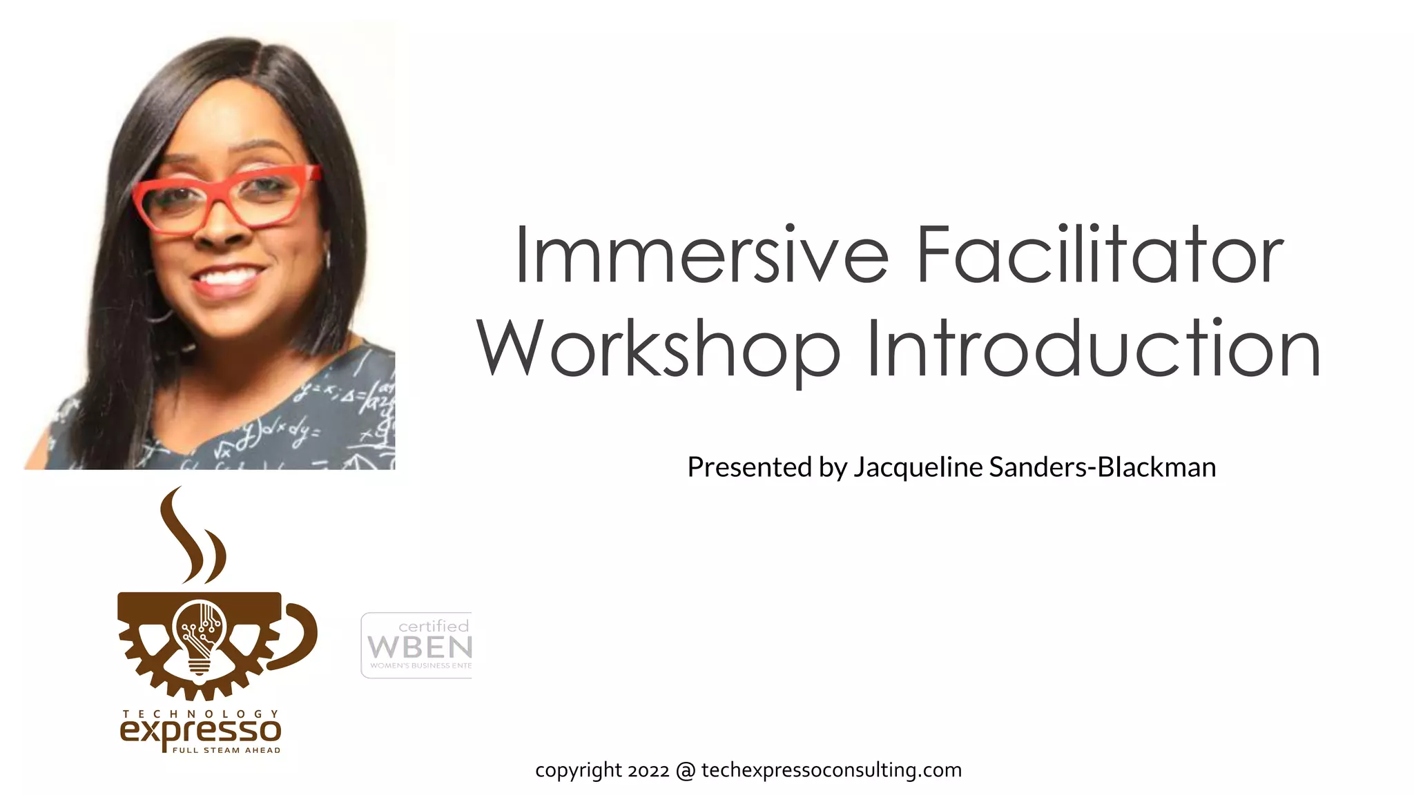 Immersive Facilitator Workshop Introduction | PPT