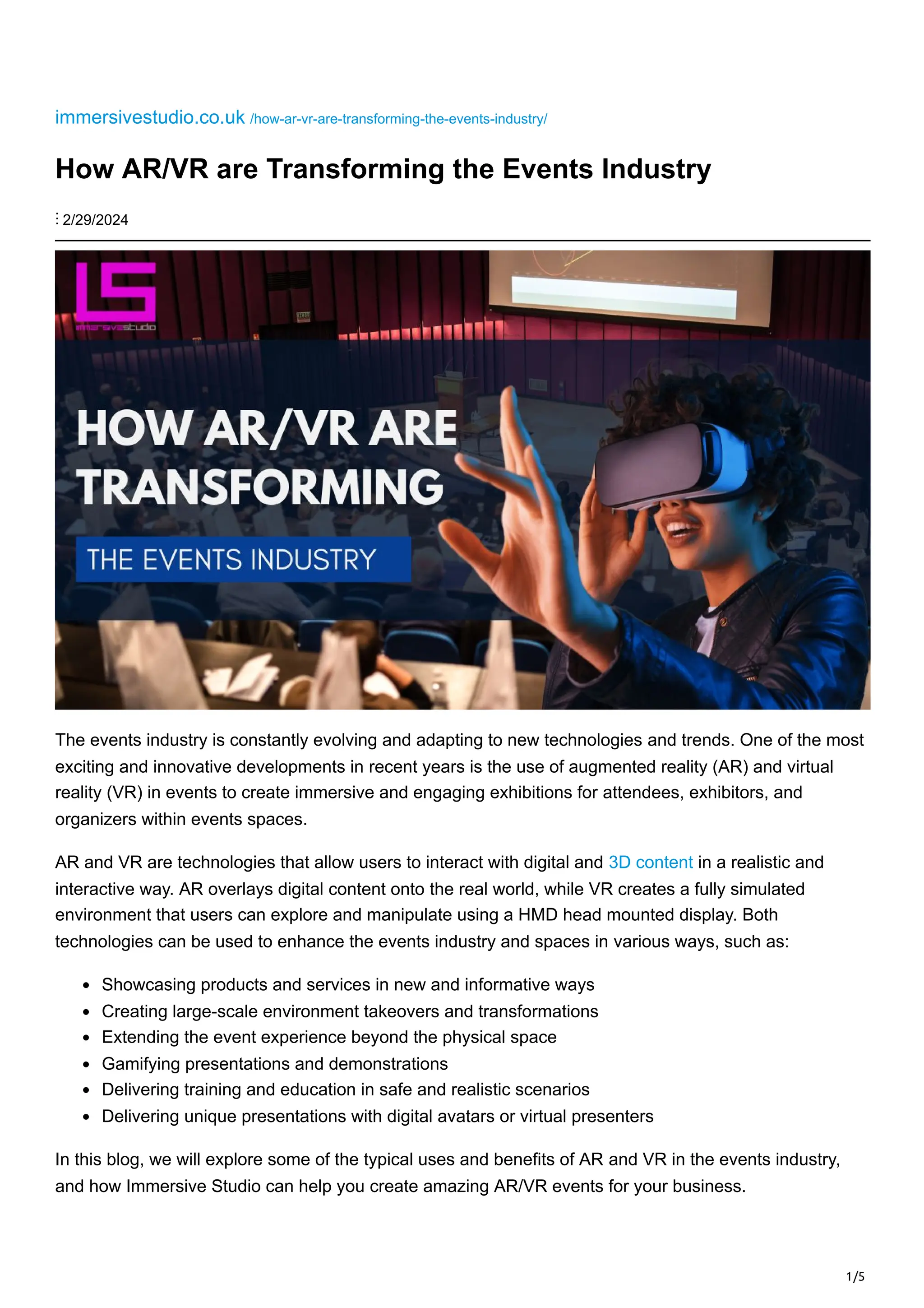 How ARVR are Transforming the Events Industry.pdf