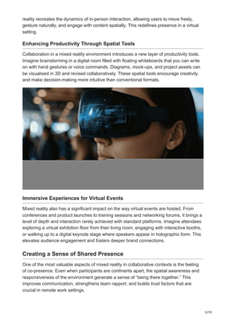 Mixed Reality Evolution in the Digital Experience Landscape | PDF
