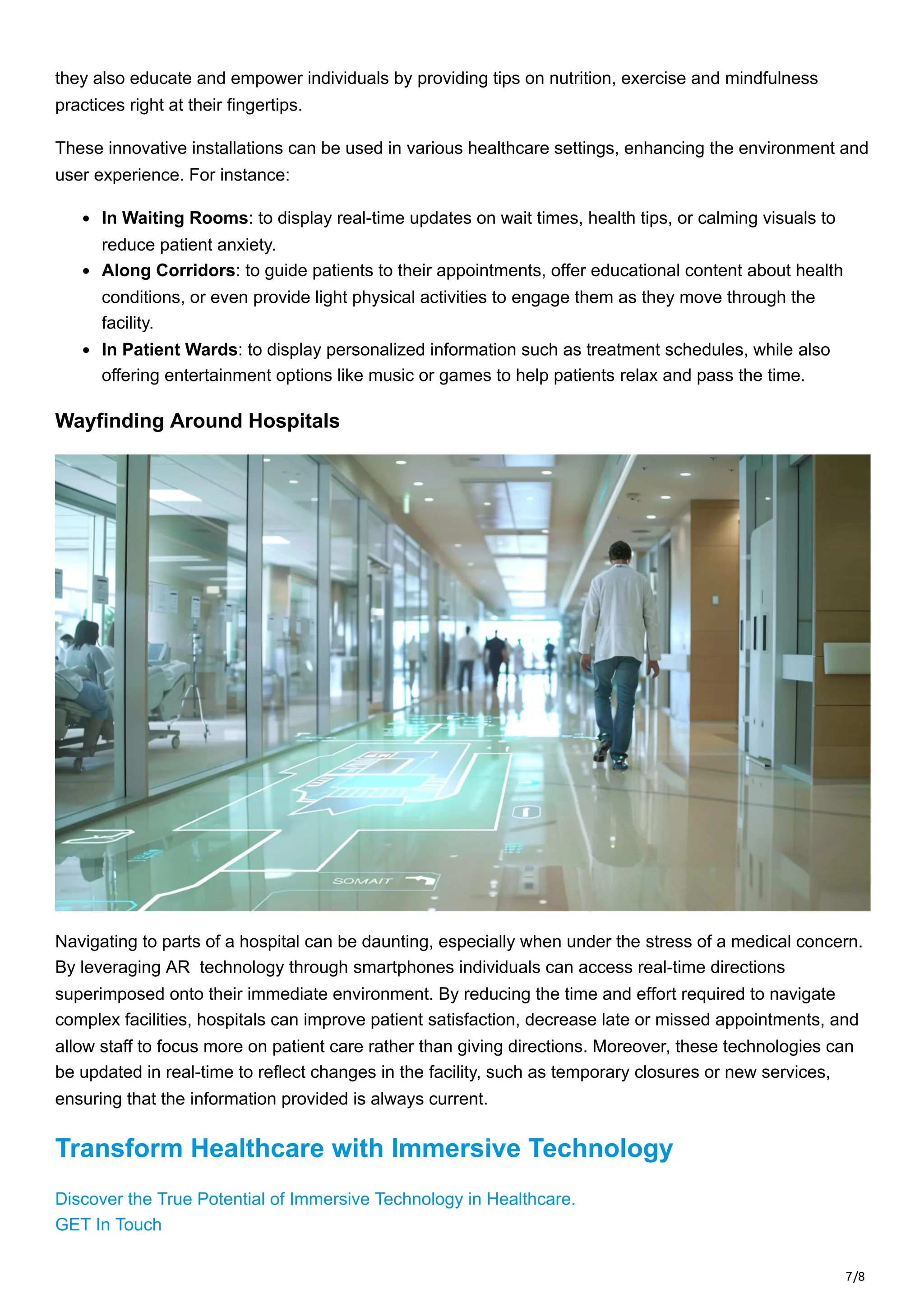 Immersive Technologies in Healthcare and Their Use | PDF | Healthcare ...
