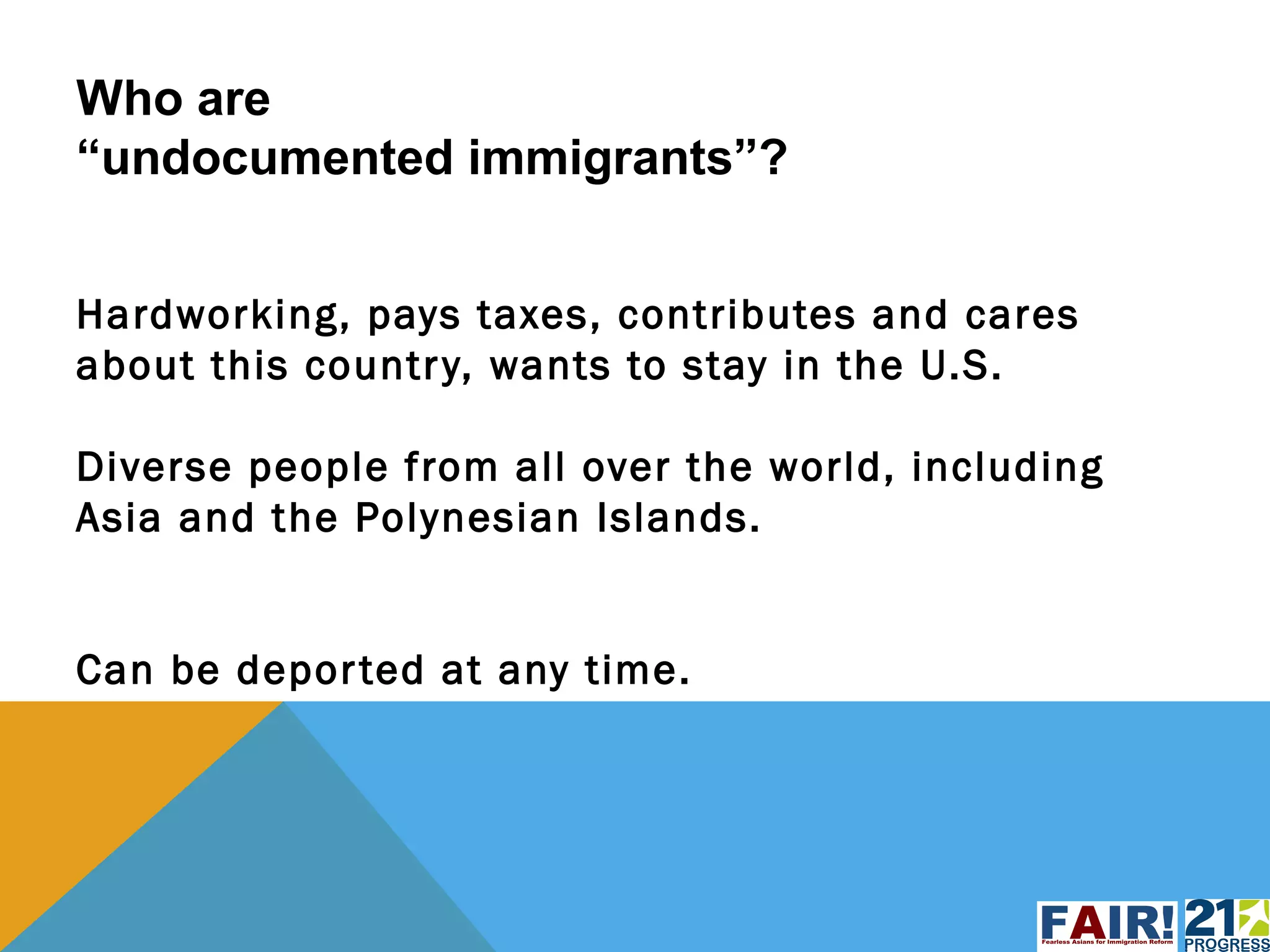 Immigrant Rights Workshop - by FAIR! | PPT