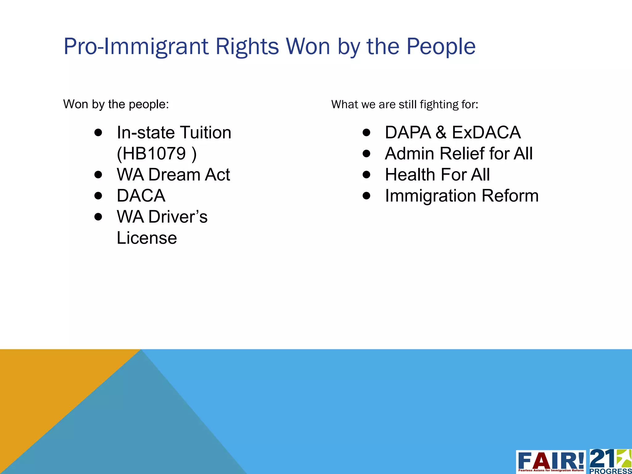 Immigrant Rights Workshop - by FAIR! | PPT