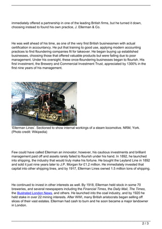 Immigrants Made Good – Sir John Reeves Ellerman | PDF