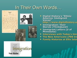Immigrants and Immigration in Social Studies Learning | PPT