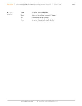 Immigrants and Refugees in Allegheny County: Scan and Needs Assessment ...