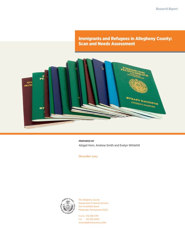Immigrants and Refugees in Allegheny County: Scan and Needs Assessment ...